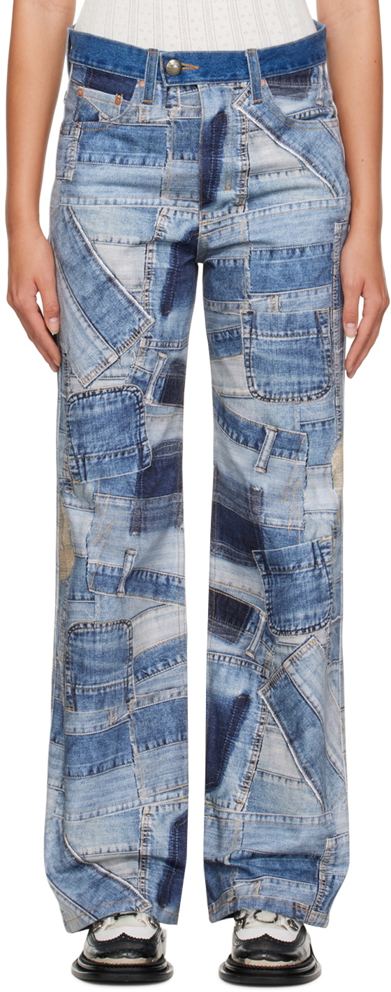Andersson Bell Blue Patchwork Jeans Andersson Bell