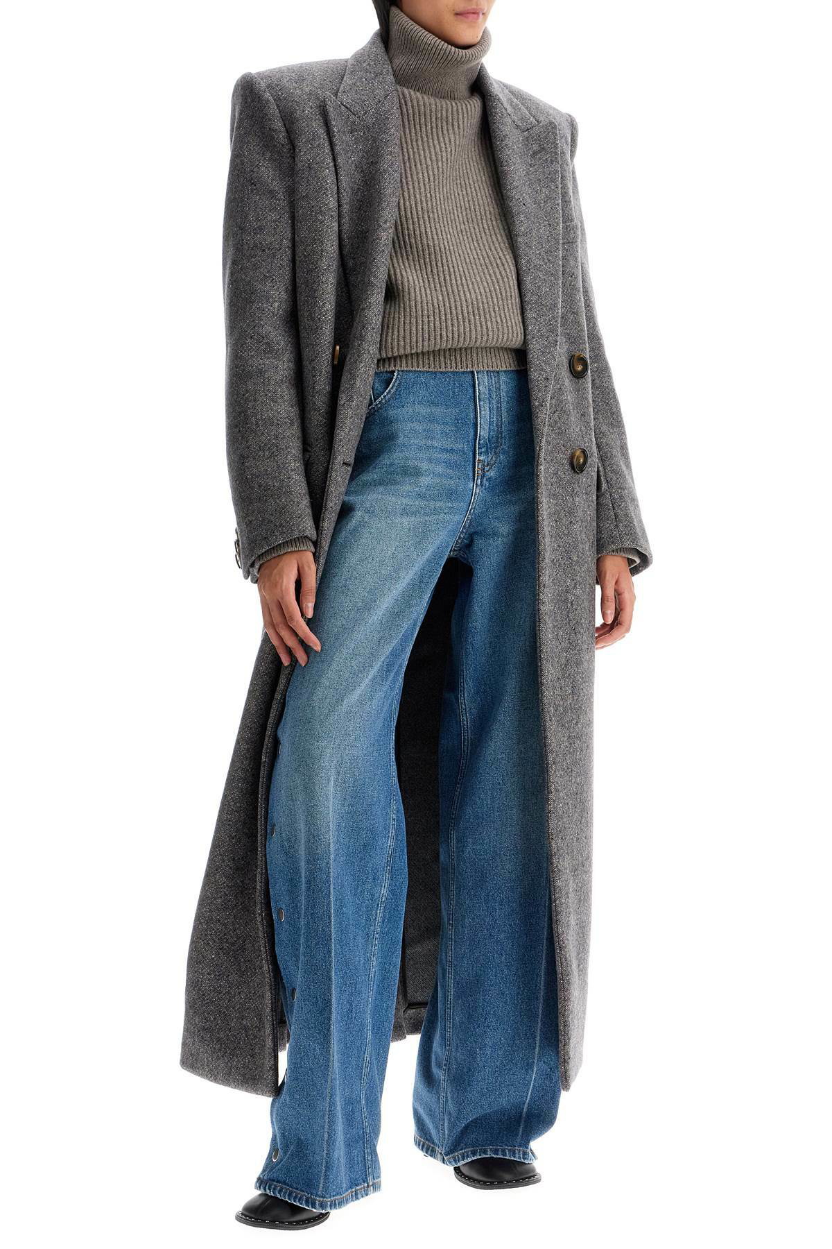 STELLA McCARTNEY maxi tweed coat in Grey Stella McCartney