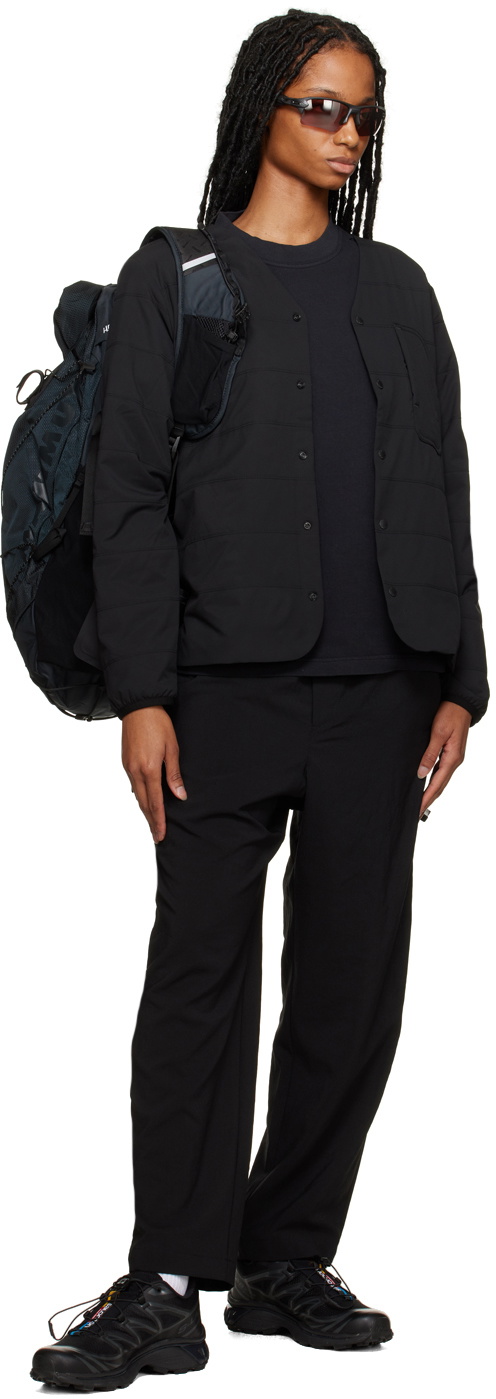 Snow Peak Black Collarless Jacket Snow Peak