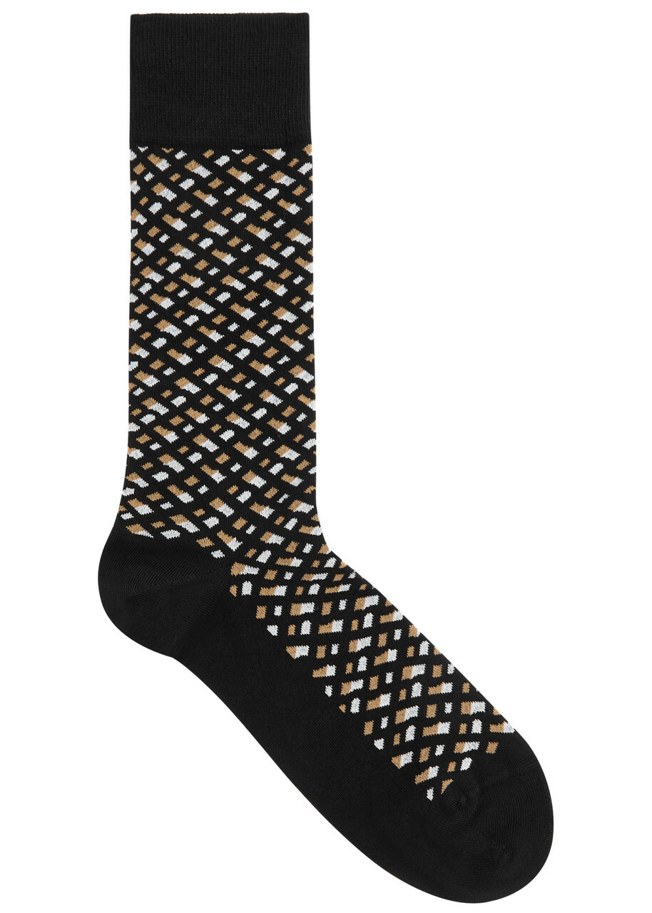 Boss Logo Cotton-blend Trunks and Socks Gift set Black BOSS