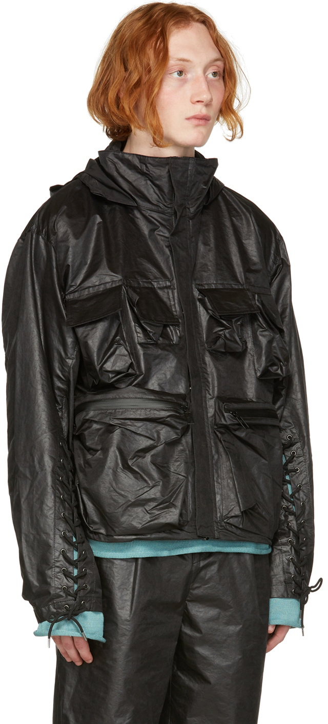 JieDa Black Polyester Jacket JieDa