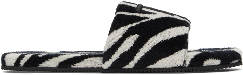 TOM FORD White & Black Harrison Slippers TOM FORD