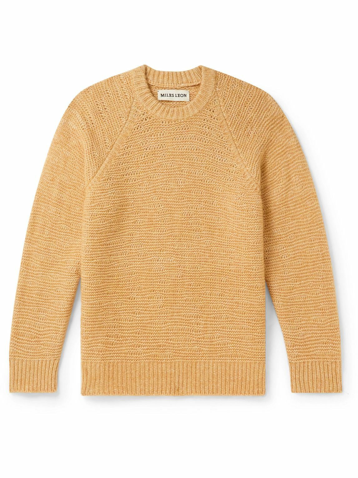 Miles Leon - Cotton, Alpaca and Merino Wool-Blend Sweater - Orange ...