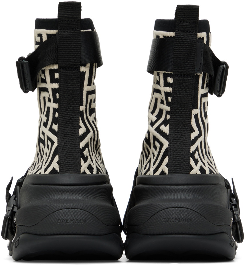 Balmain Black & White B-Bold Sneakers Balmain
