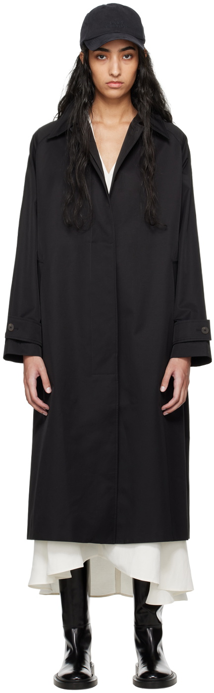 Studio Nicholson Black Holin Trench Coat Studio Nicholson