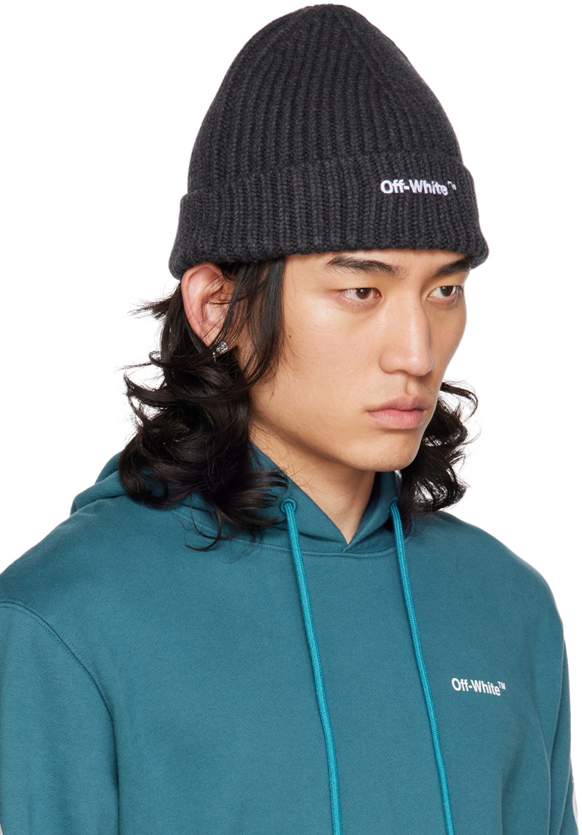 Off-White Black Helvet Beanie Off-White