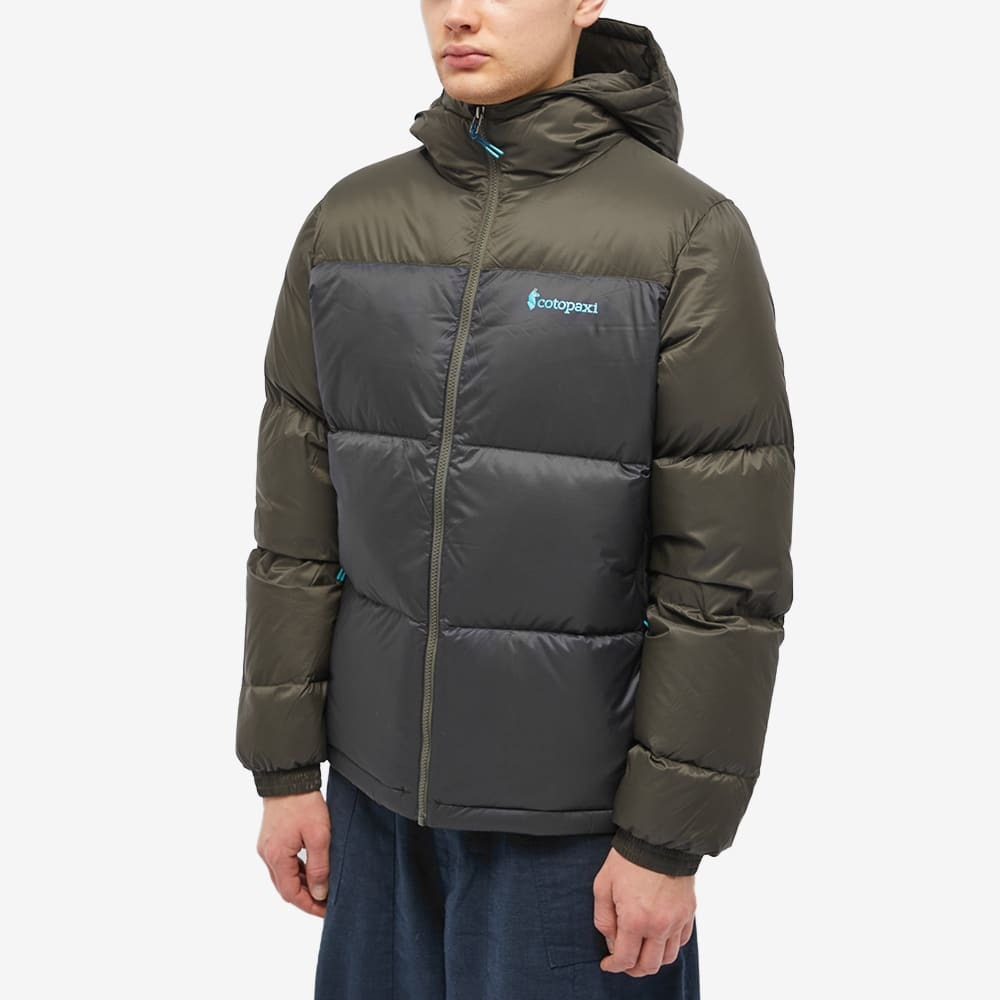Cotopaxi Men's Solazo Hooded Down Jacket in Iron/Black Cotopaxi