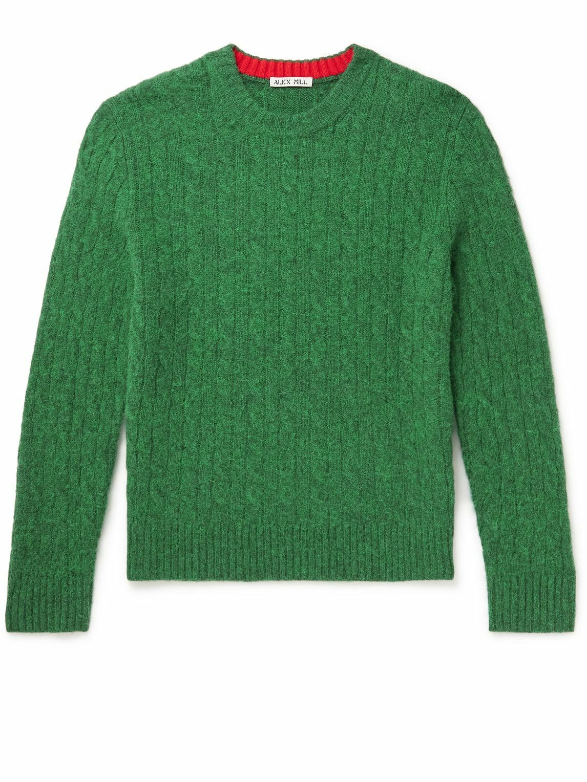 Alex Mill - Pilly Cable-Knit Merino Wool-Blend Sweater - Green Alex Mill