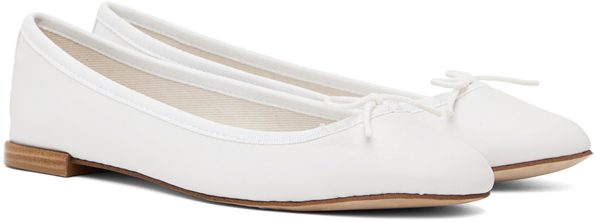 Repetto White Cendrillon Ballerina Flats Repetto