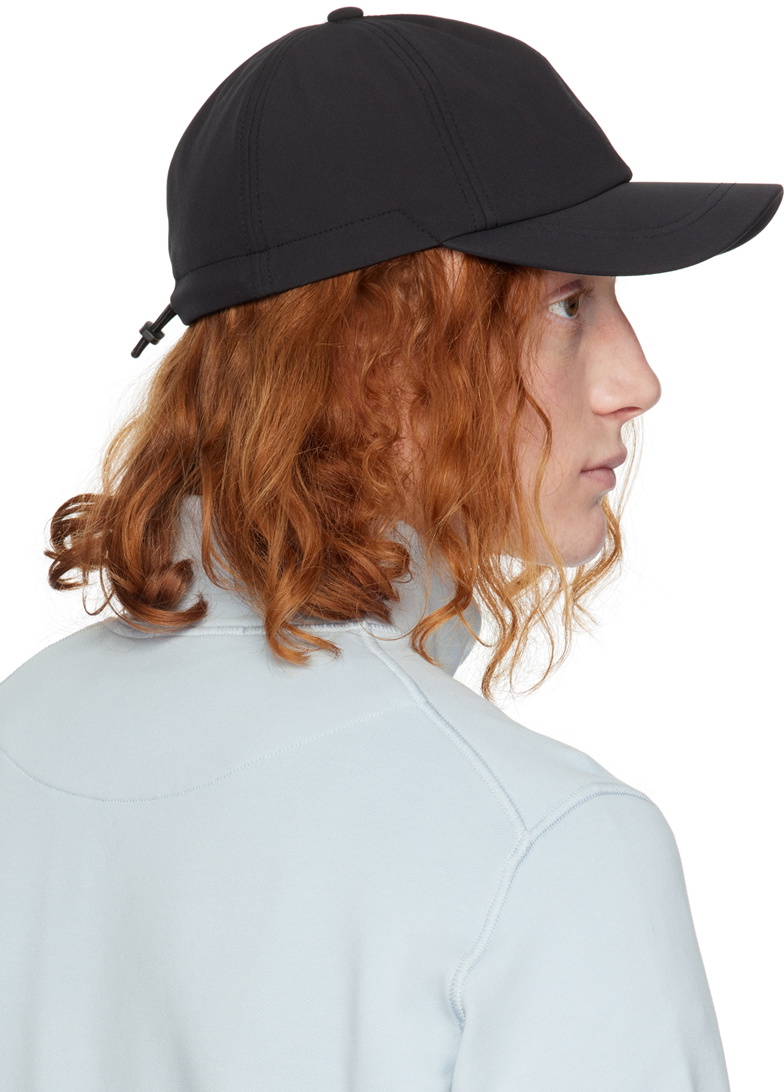 Stone Island Black Soft Shell Cap Stone Island