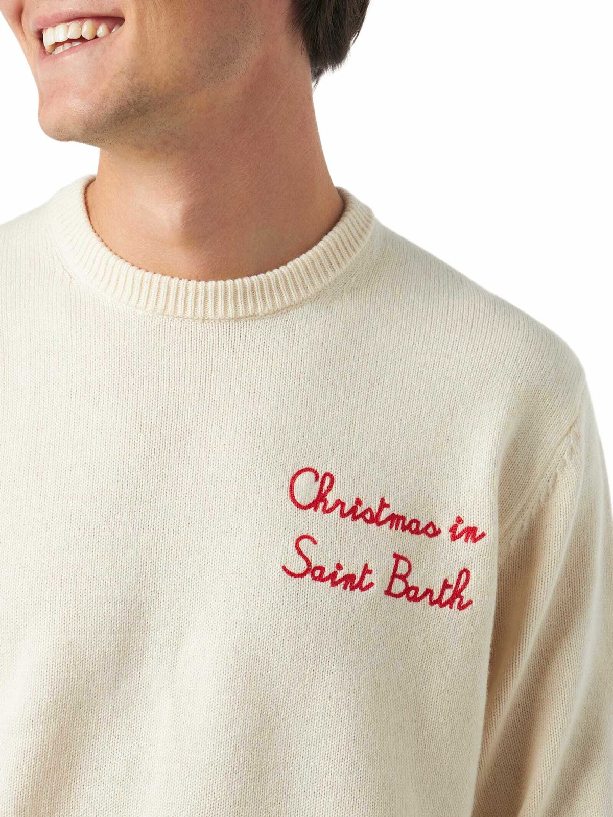 MC2 Saint Barth Man Crewneck Sweater With Christmas In Saint Barth ...
