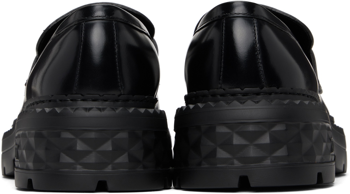 Jimmy Choo Black Marlow Diamond Loafers Jimmy Choo