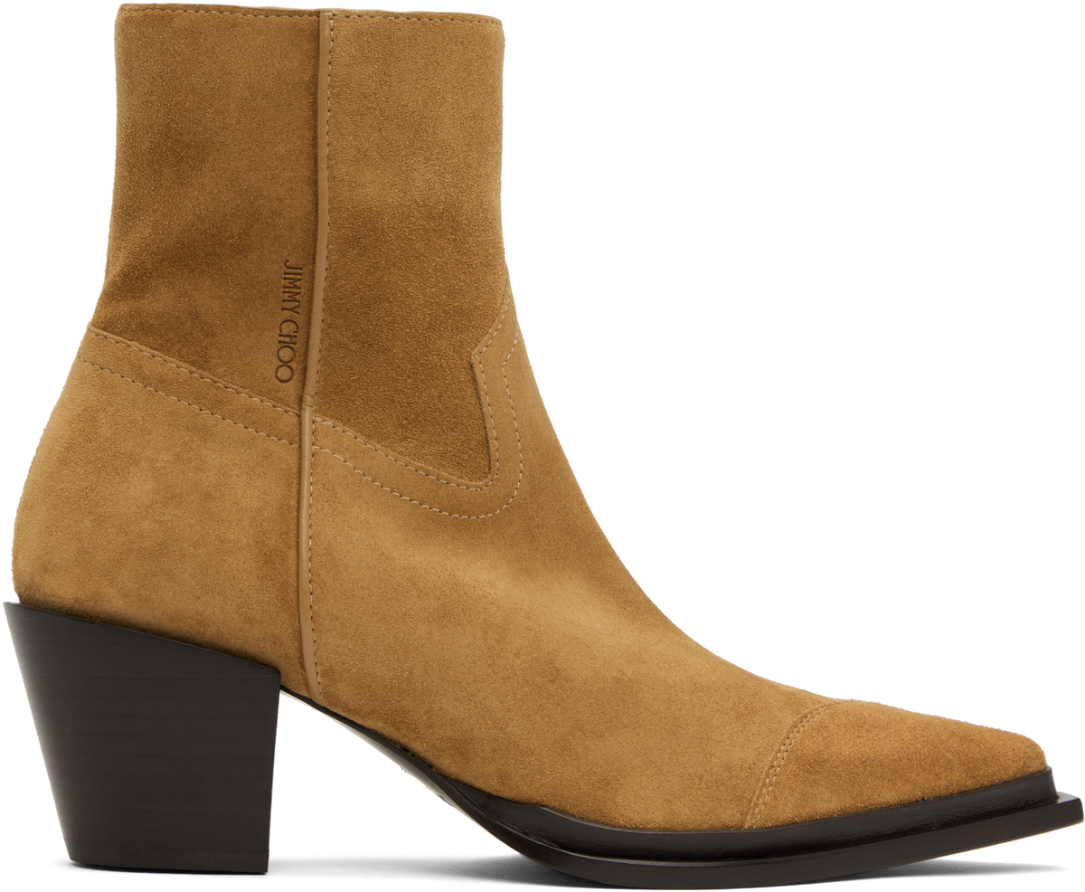 Jimmy Choo Tan Cece Ankle 60 Boots Jimmy Choo