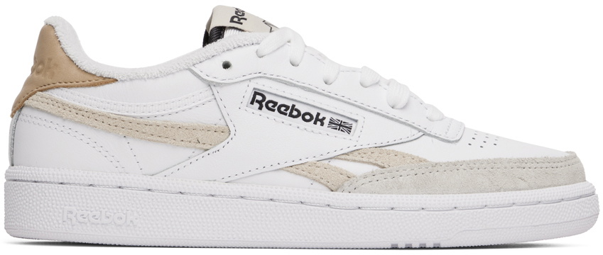 Reebok Classics White & Beige Club C Revenge Sneakers Reebok Classics