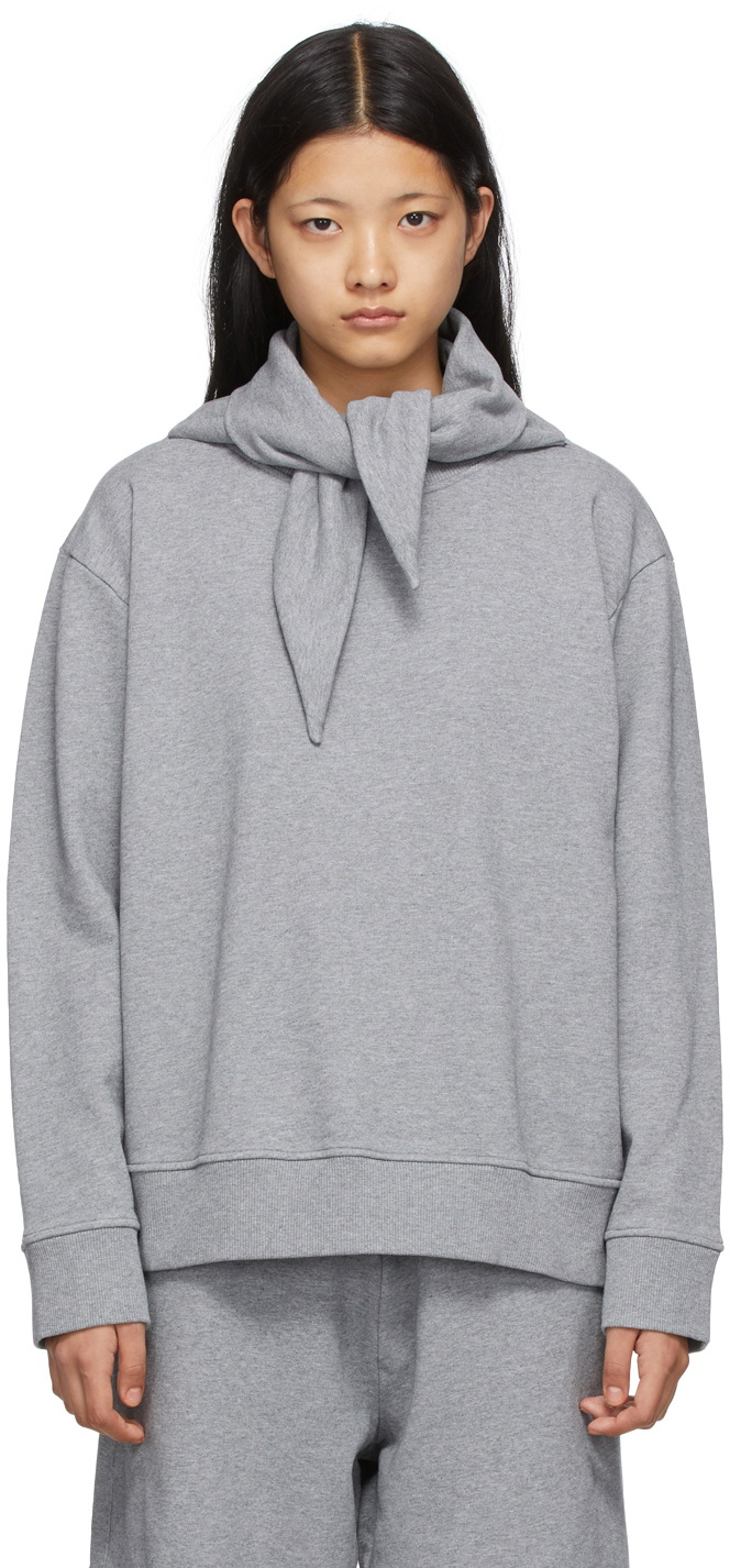 MM6 Maison Margiela Grey Scarf Tie Sweatshirt MM6 Maison Margiela