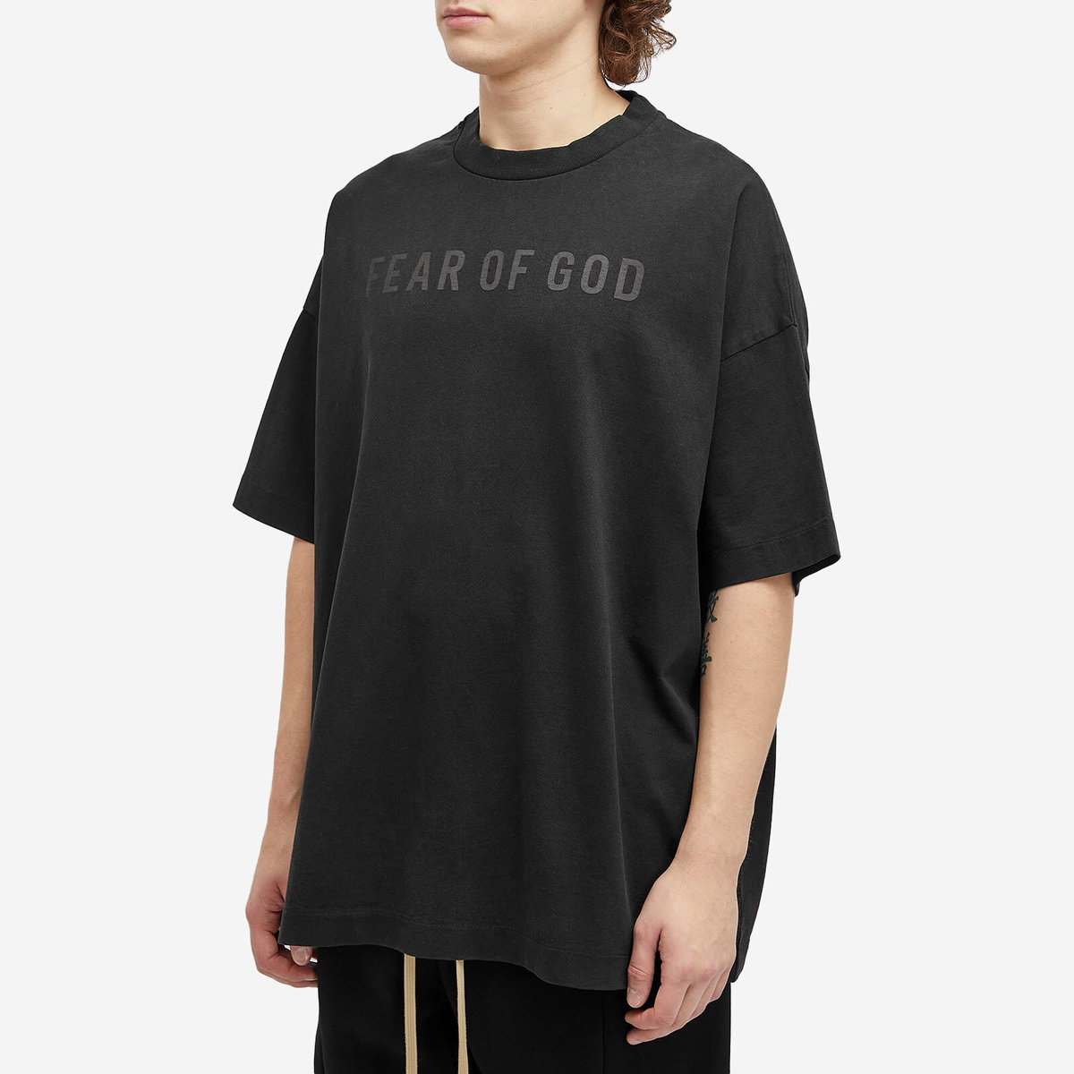 Fear of God Men's Short Sleeve Text Print T-Shirt in Black Fear Of God