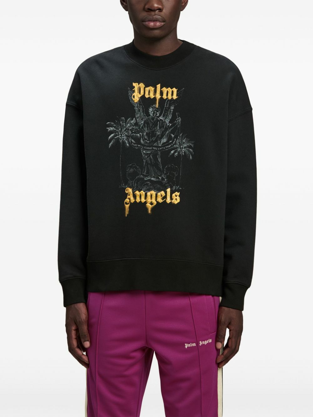 PALM ANGELS - Logo Cotton Sweatshirt Palm Angels