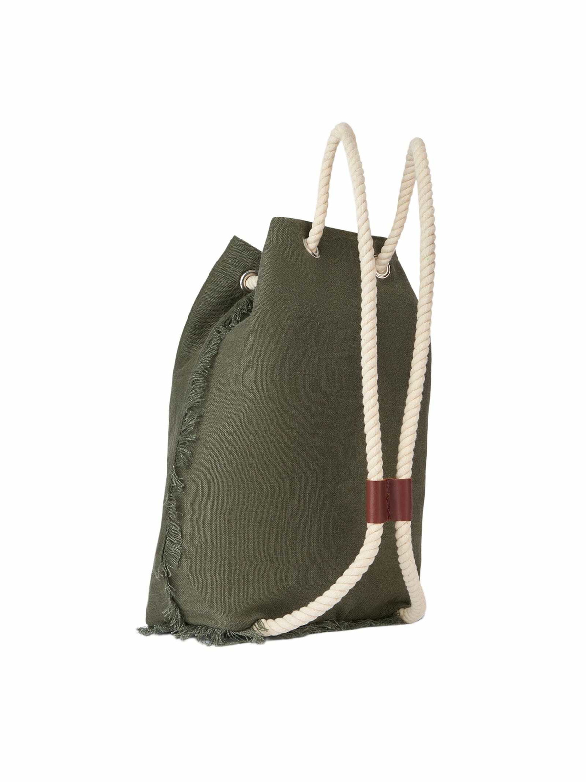 MC2 Saint Barth Green Boat Linen Backpack MC2 Saint Barth