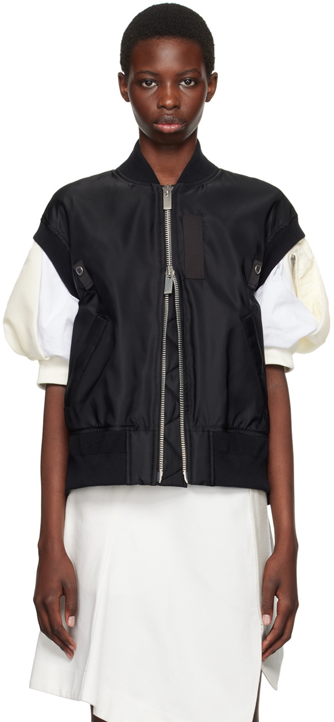 sacai Black Twill Vest Sacai