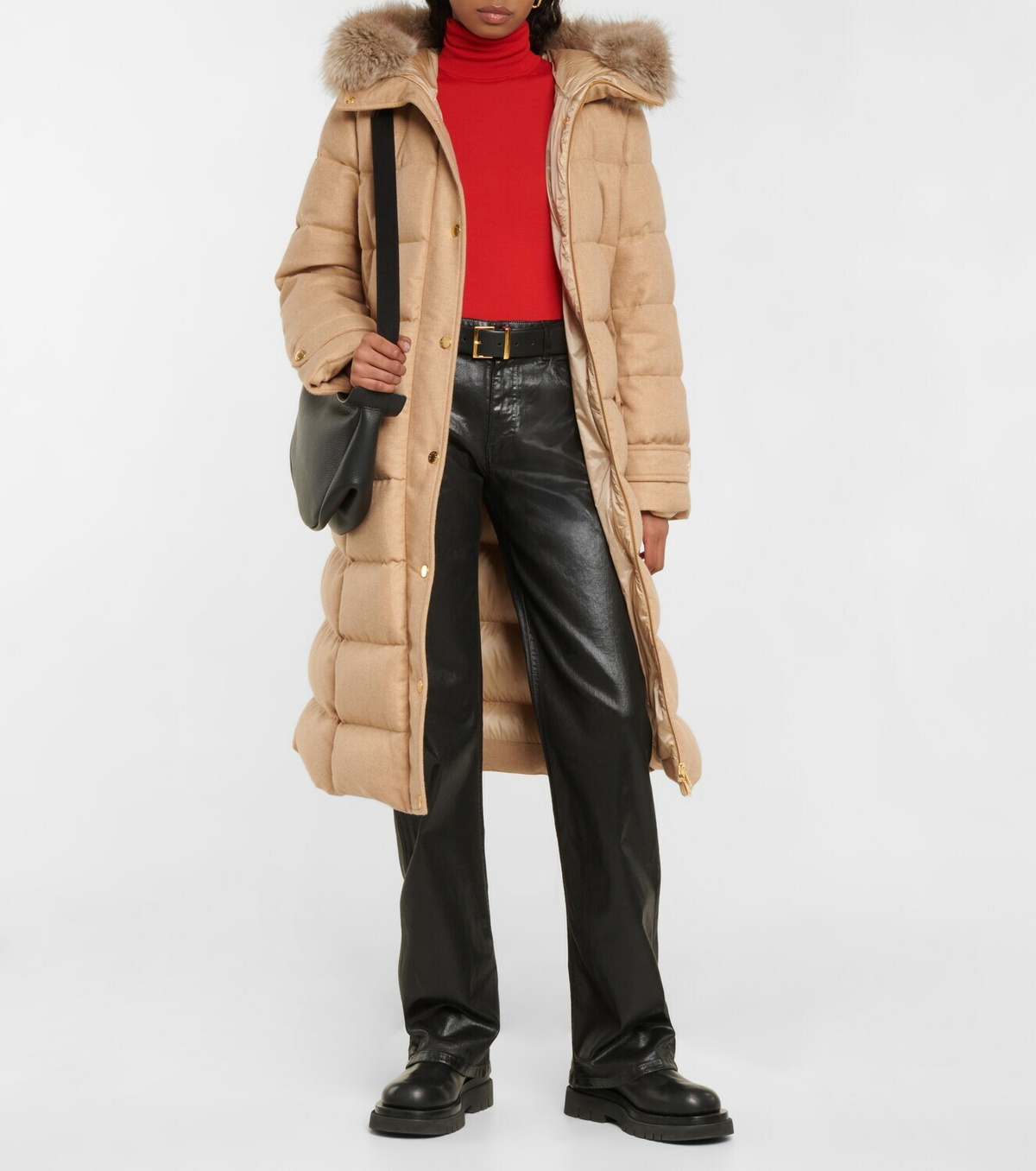 Moncler - Glere faux fur-trimmed down coat Moncler