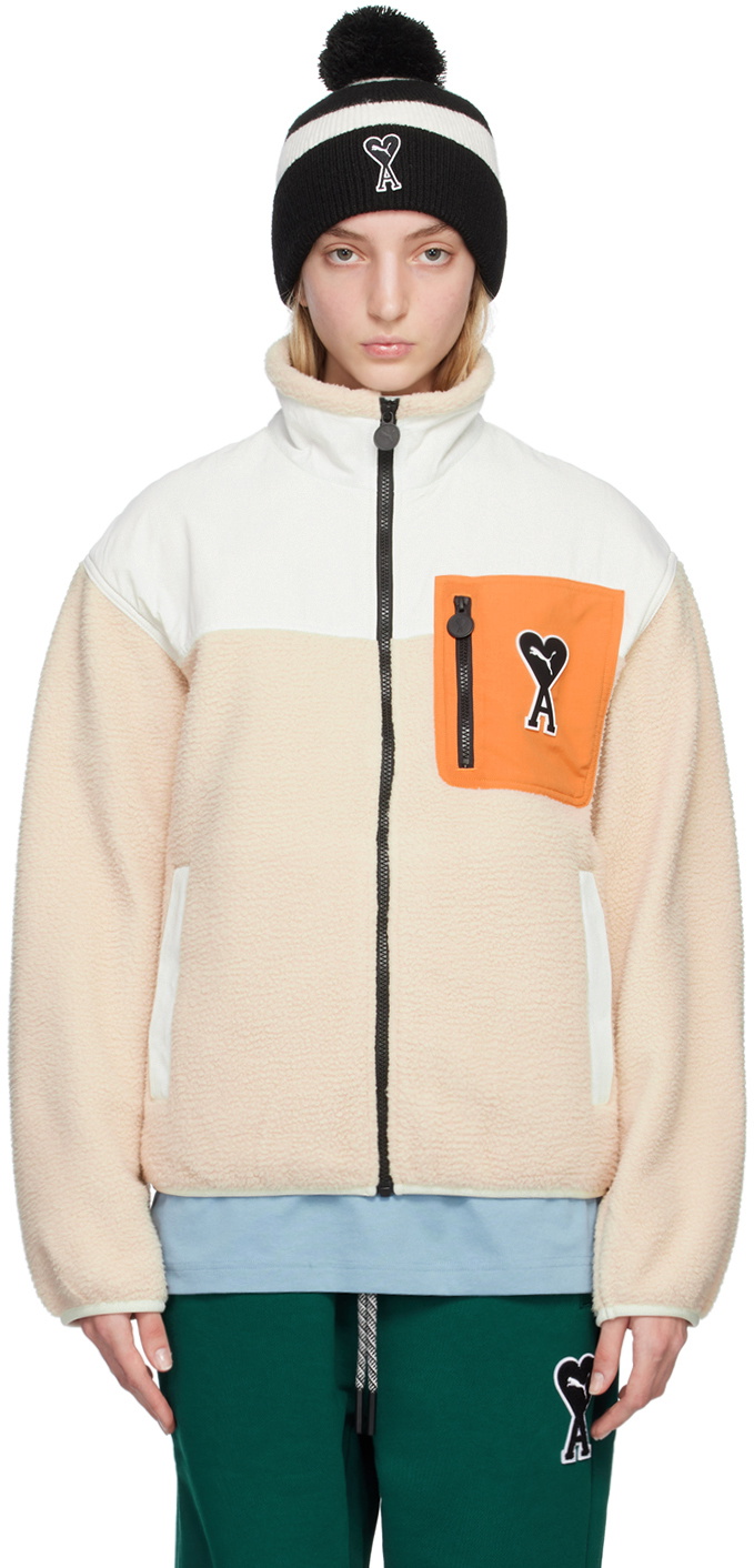 AMI Paris Beige Puma Edition Zip Jacket AMI