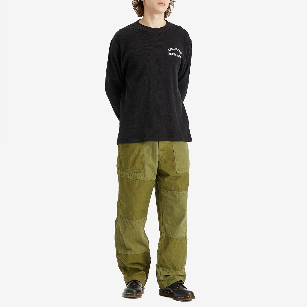 Stan Ray Men's Patchwork K Pants in Olive Rs/Poplin Mix Stan Ray