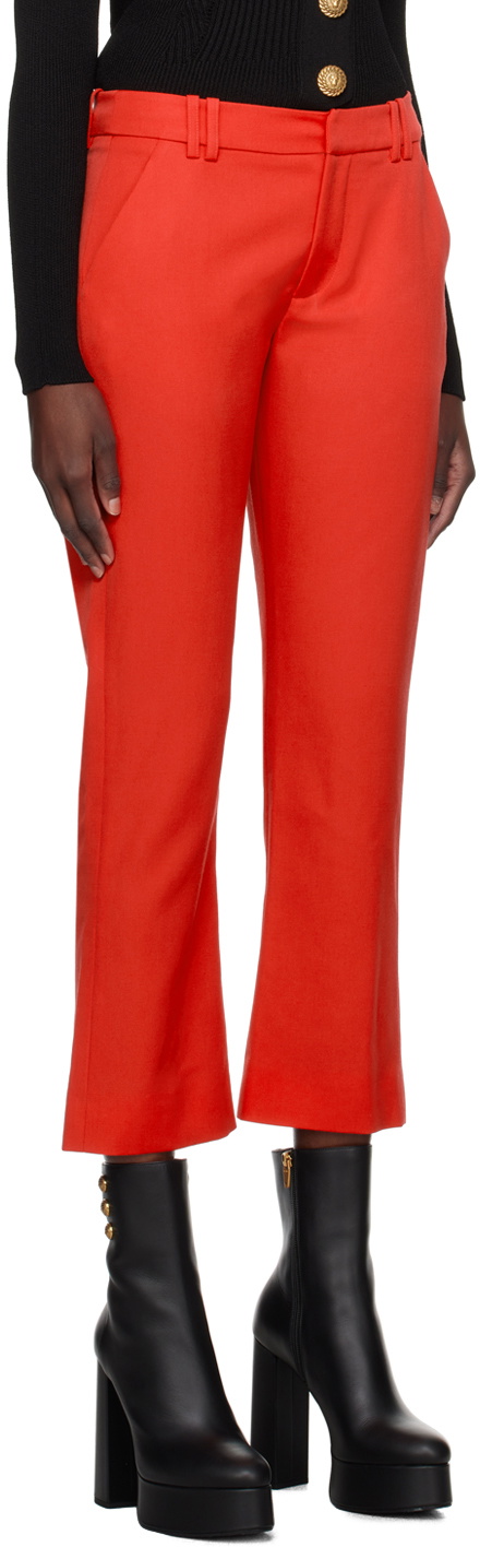 Balmain Red Flared Trousers Balmain