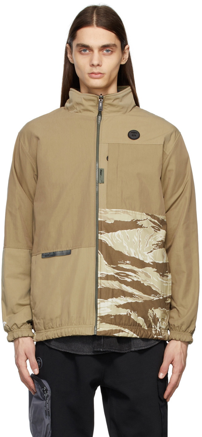 AAPE by A Bathing Ape Reversible Beige & Khaki Jacket AAPE by A Bathing Ape
