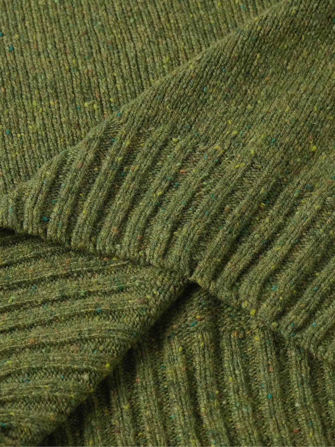Howlin' - Terry Donegal Wool Sweater - Green Howlin' by Morrison