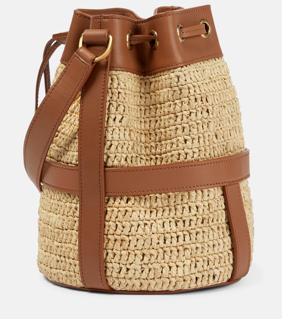 Saint Laurent - Small raffia bucket bag Saint Laurent