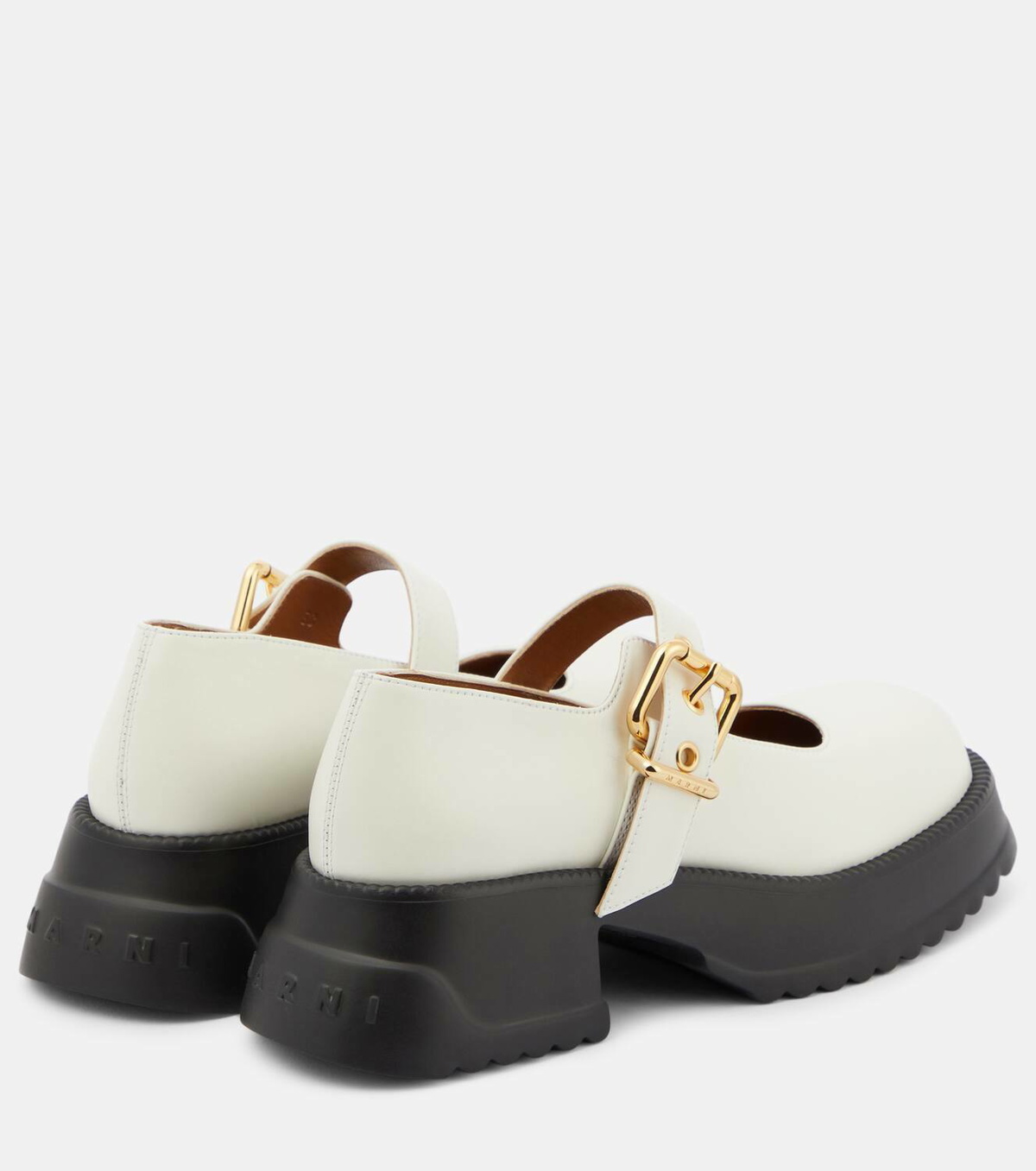 Marni Leather platform Mary Jane flats Marni
