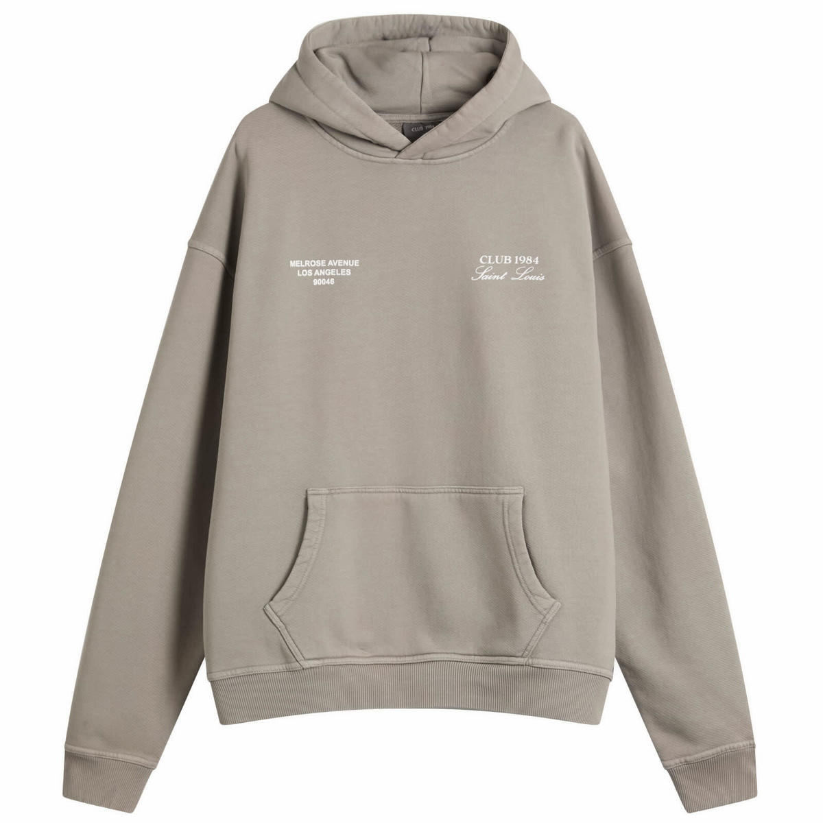 Club 1984 Men's Melrose Hoodie in Light Washed Grey Club 1984