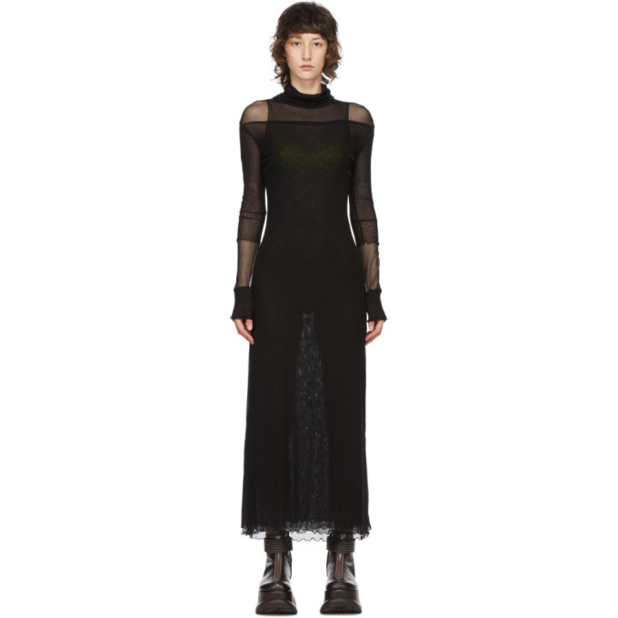 Sunnei Black Mesh Triple Dress Sunnei