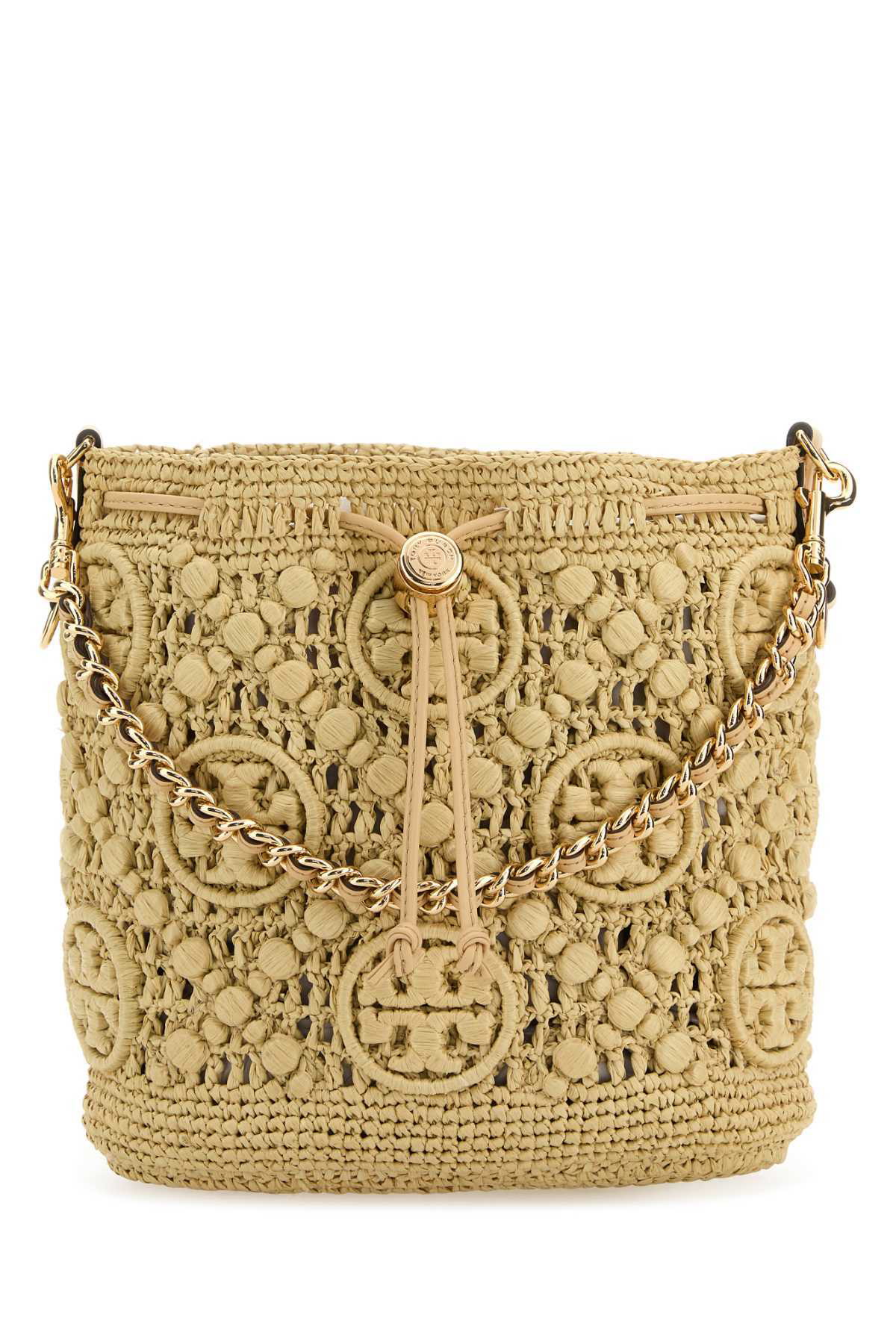 Tory Burch Raffia T Monogram Bucket Bag Tory Burch