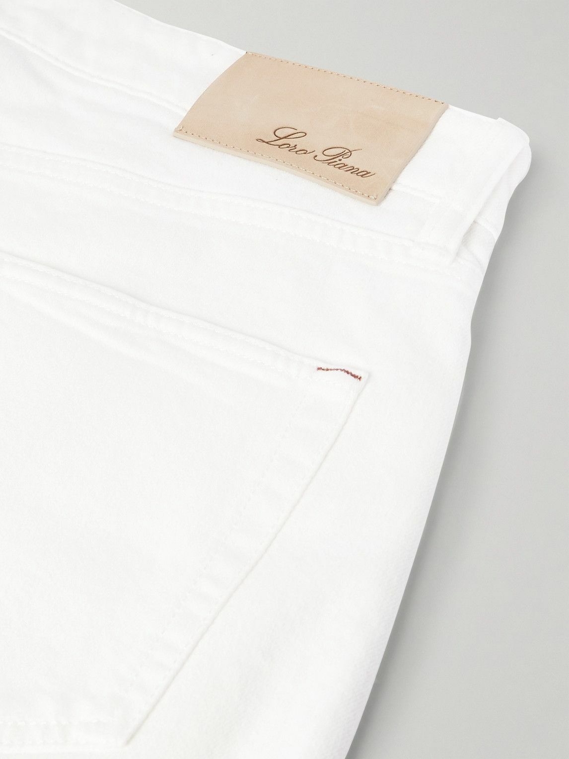 Loro Piana - Quarona Slim-Fit Stretch-Cotton Twill Trousers - White ...