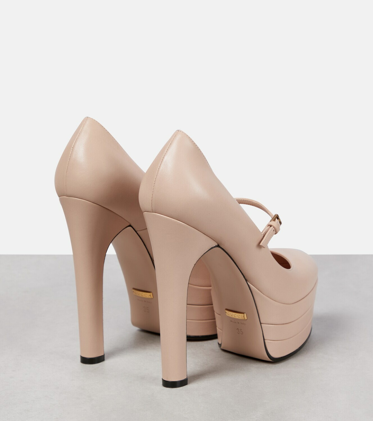 Gucci Angel leather platform pumps Gucci