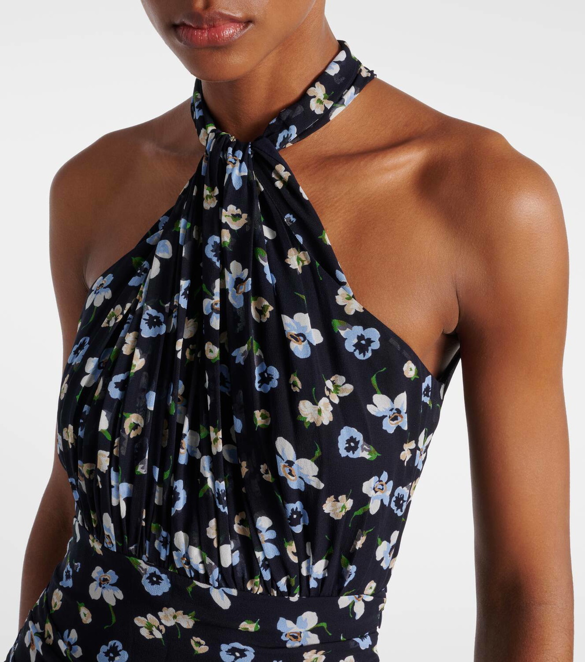 Veronica Beard Brock halterneck silk midi dress Veronica Beard