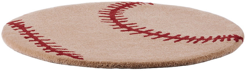 Rashelle SSENSE Exclusive Red & Beige Baseball Rug