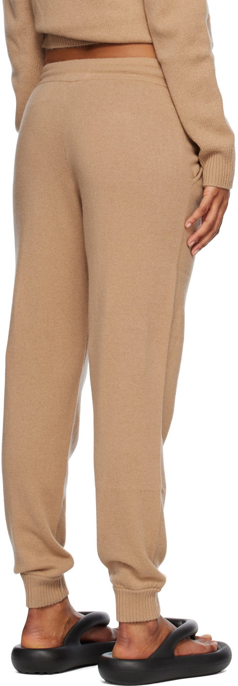 Sporty & Rich Tan Embroidered Sweatpants Sporty & Rich