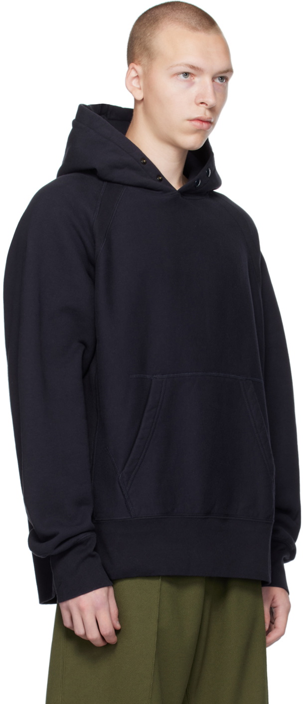 Engineered Garments Navy Raglan Hoodie Engineered Garments