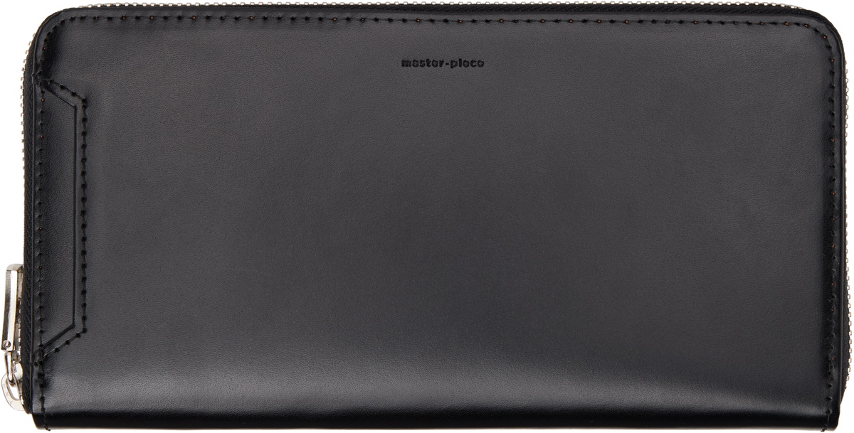 master-piece Black Notch Round Zip Wallet Master-Piece Co