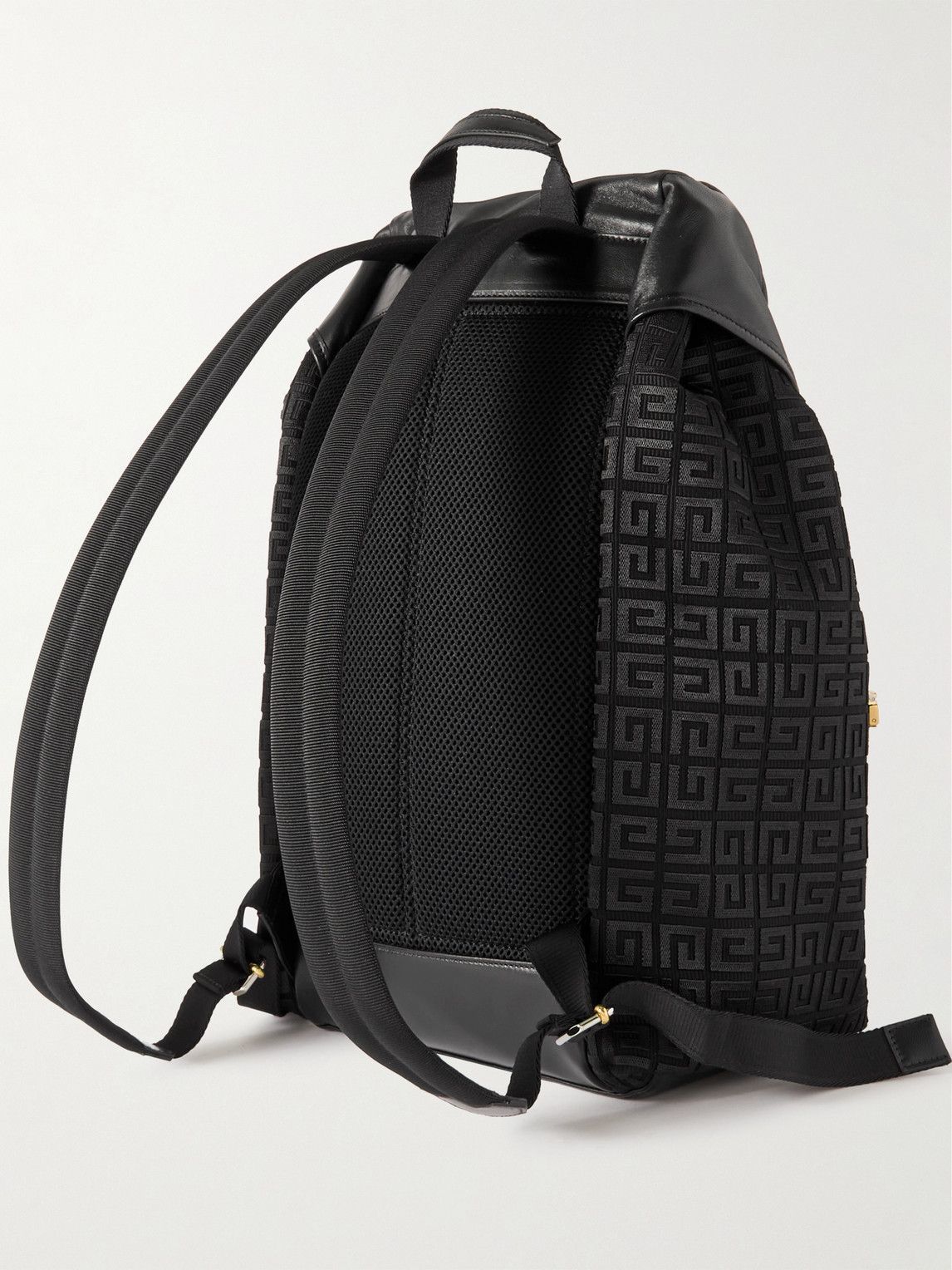 Givenchy - Logo-Embellished Leather-Trimmed Logo-Jacquard Backpack Givenchy