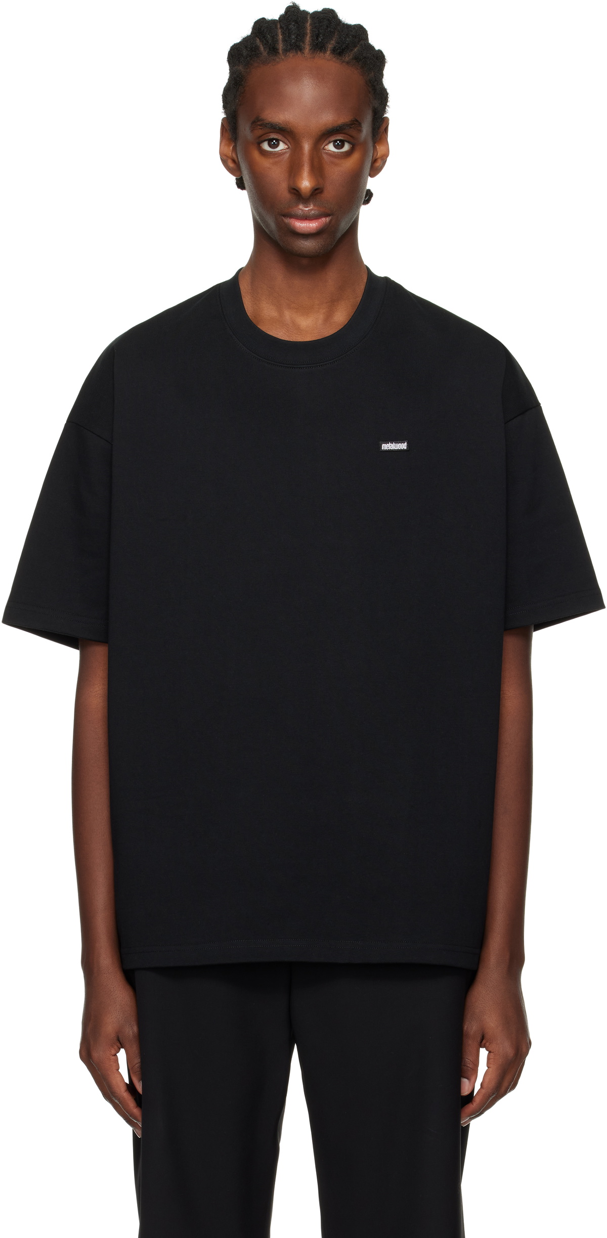 Metalwood Studio Black Heavyweight Mini Metal Logo T-shirt