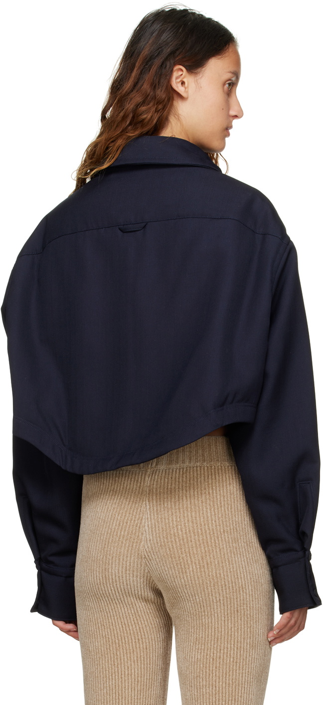 Jacquemus Navy Le Papier 'La Chemise Arnesi' Jacket Jacquemus