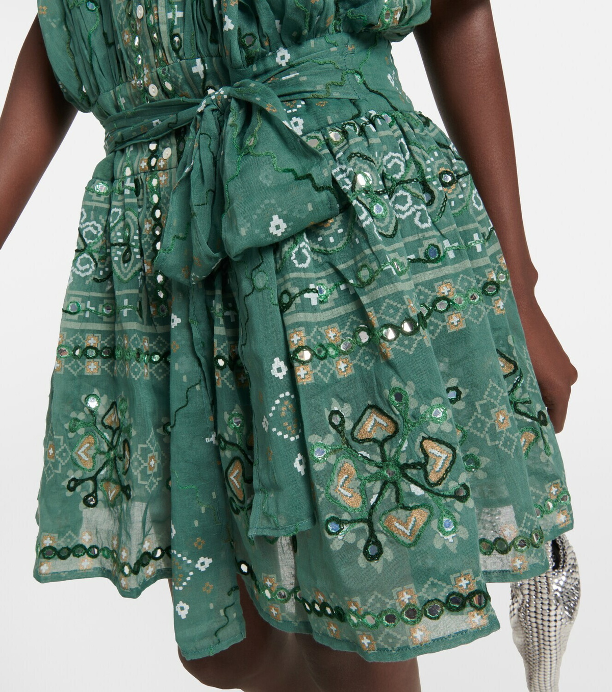 Juliet Dunn Embroidered cotton shirt dress Juliet Dunn
