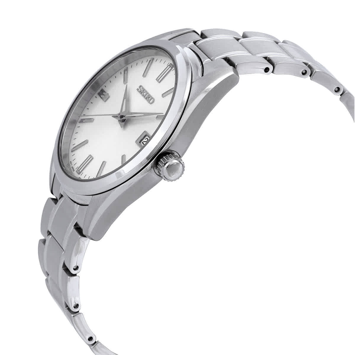 Seiko Essentials Quartz Silver Dial Mens Watch SUR307P1 Seiko