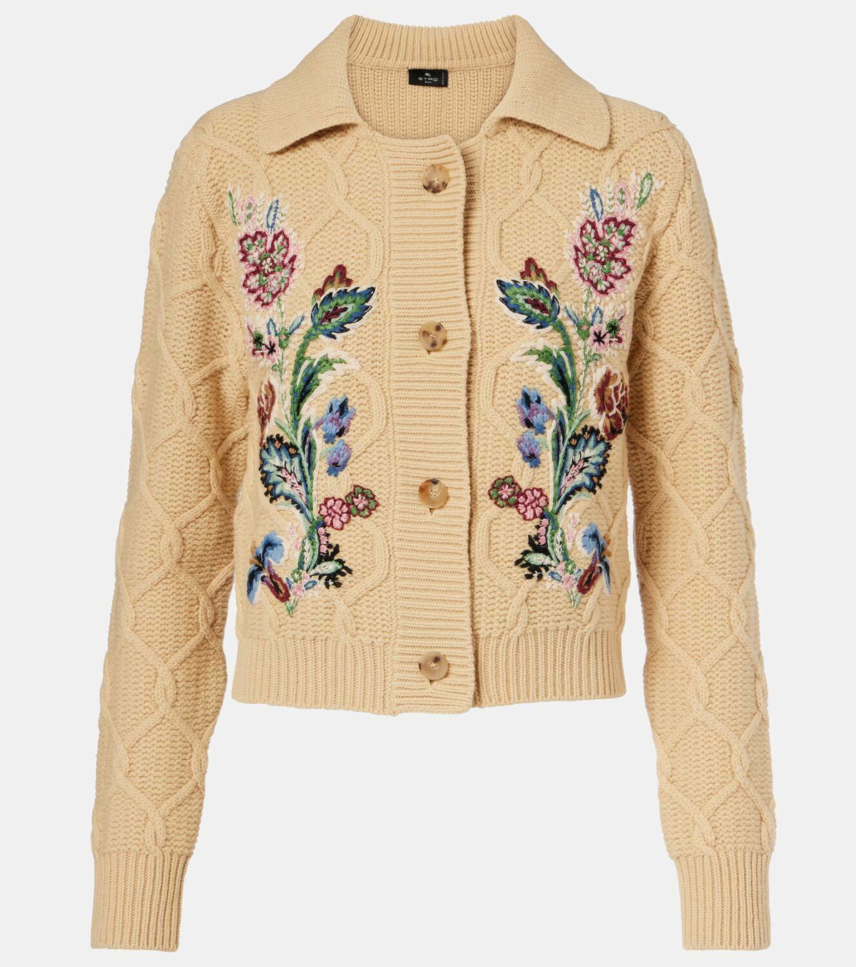 Etro Embroidered wool and cashmere cardigan Etro
