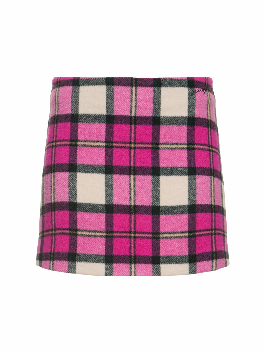 MSGM Wool Blend Tartan Mini Skirt MSGM