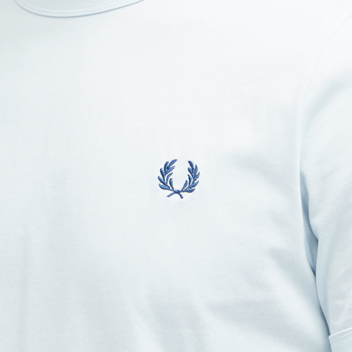 Fred Perry Men's Ringer T-Shirt in Light Ice/Midnight Blue Fred Perry