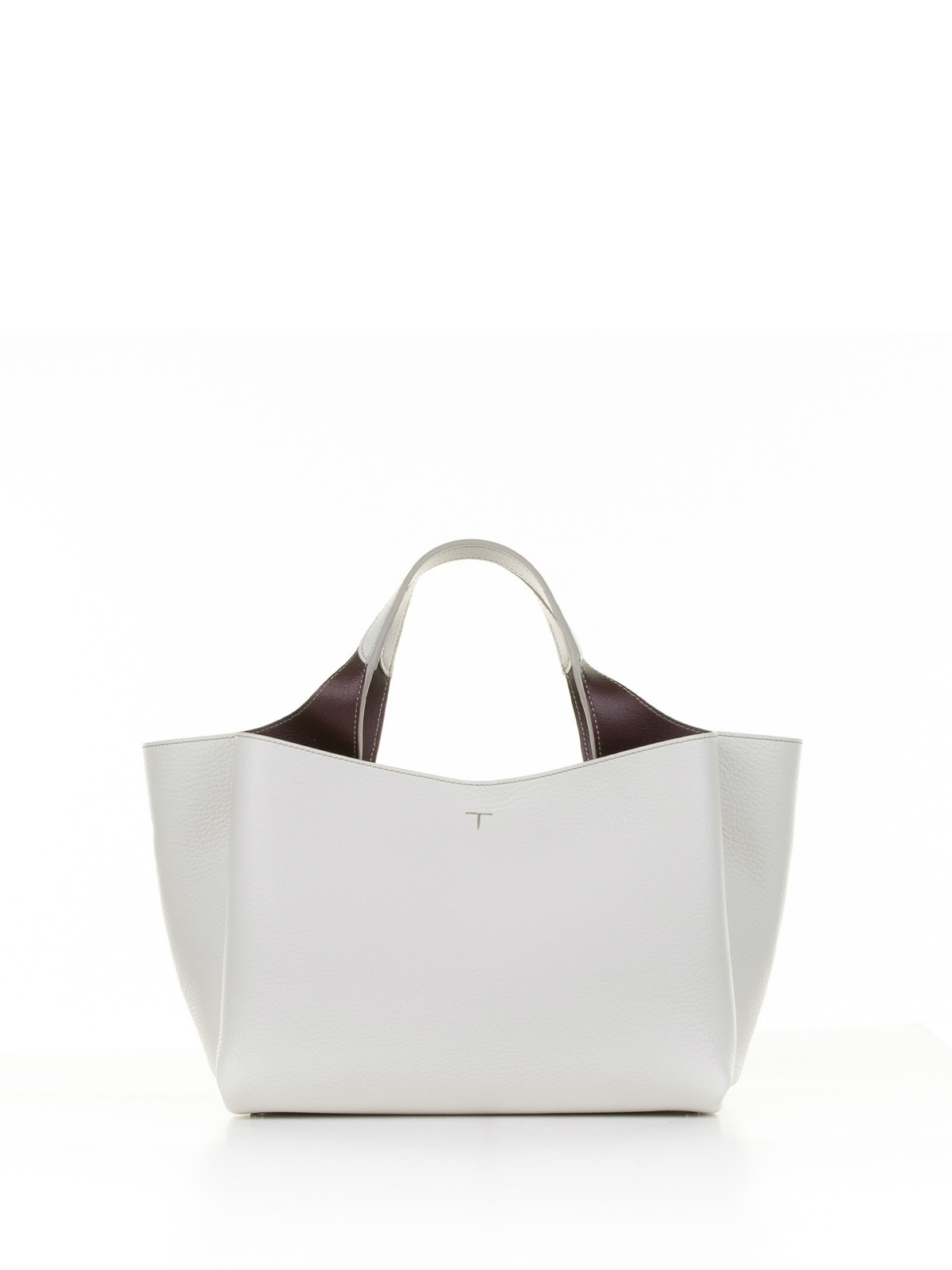 Tod's Handbag With Embossed Logo And T Timeless Charm In Leather Tod's